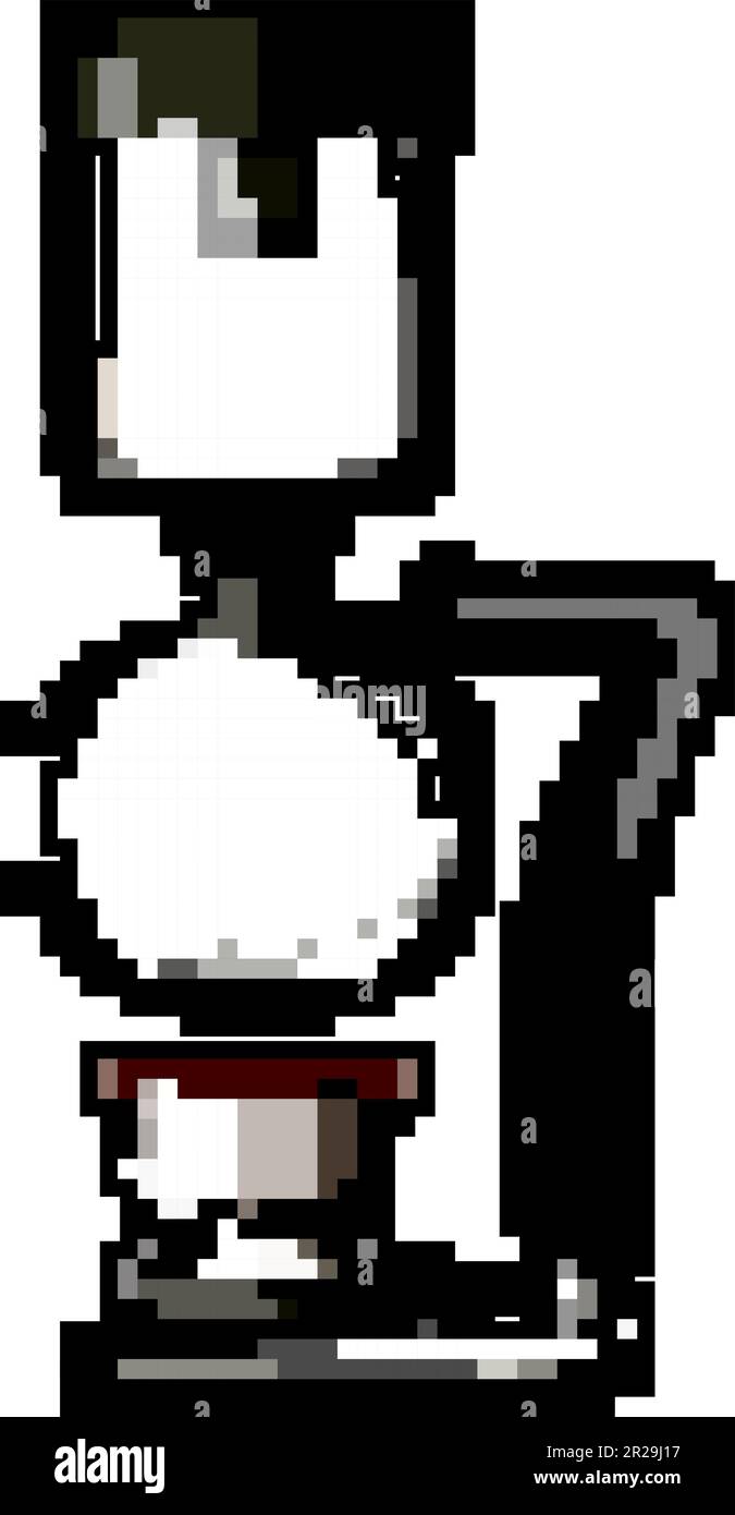 espresso syphon coffee maker game pixel art vector illustration Stock ...