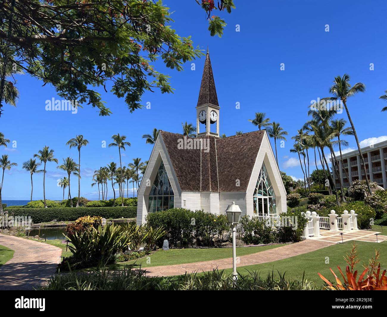 United States. 26th July, 2022. Beachside chapel at the Grand Wailea, a ...