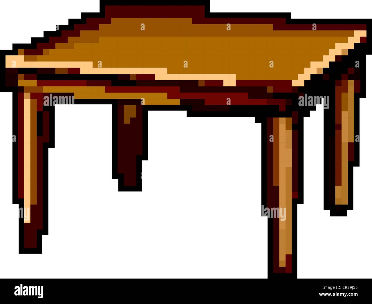 kitchen table dining game pixel art vector illustration Stock Vector ...