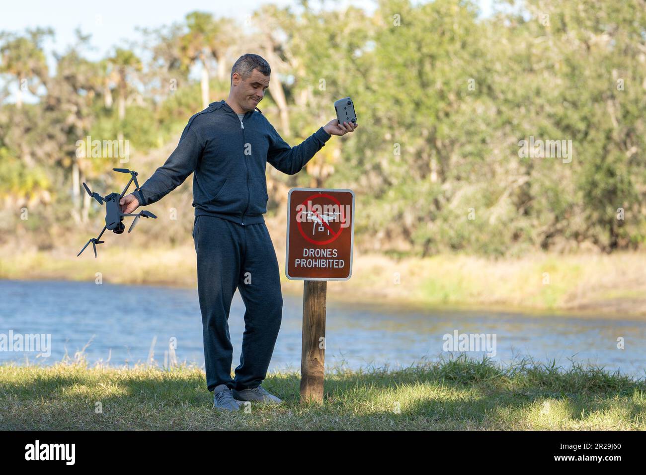 Drone operator is disappointed because he isn't allowed to fly his ...