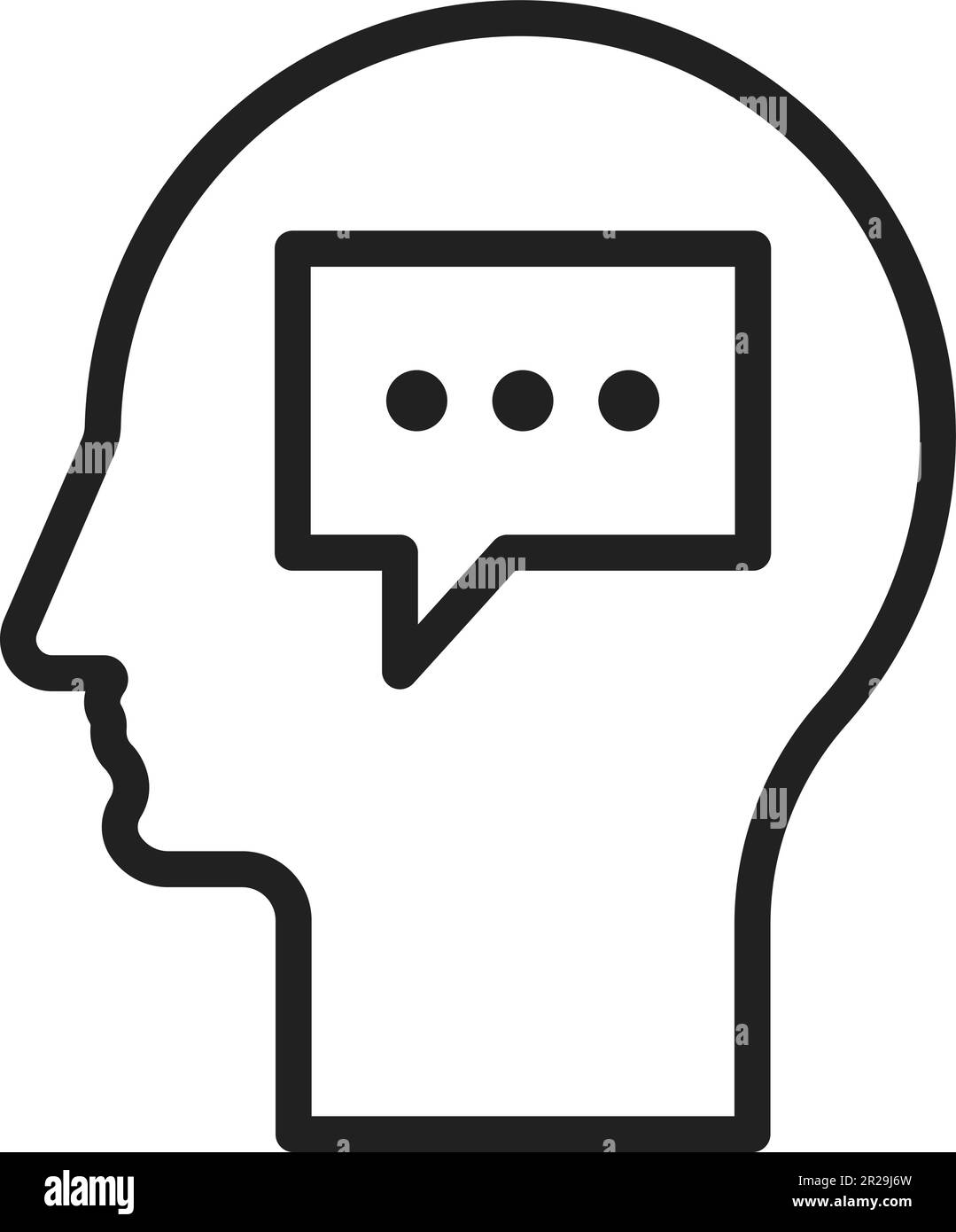 Thinking icon vector image. Suitable for mobile application web ...