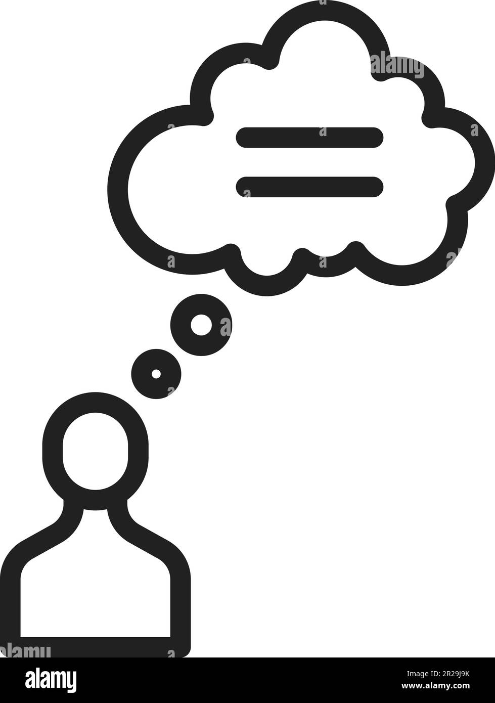 Thought Bubble icon vector image. Suitable for mobile application web ...