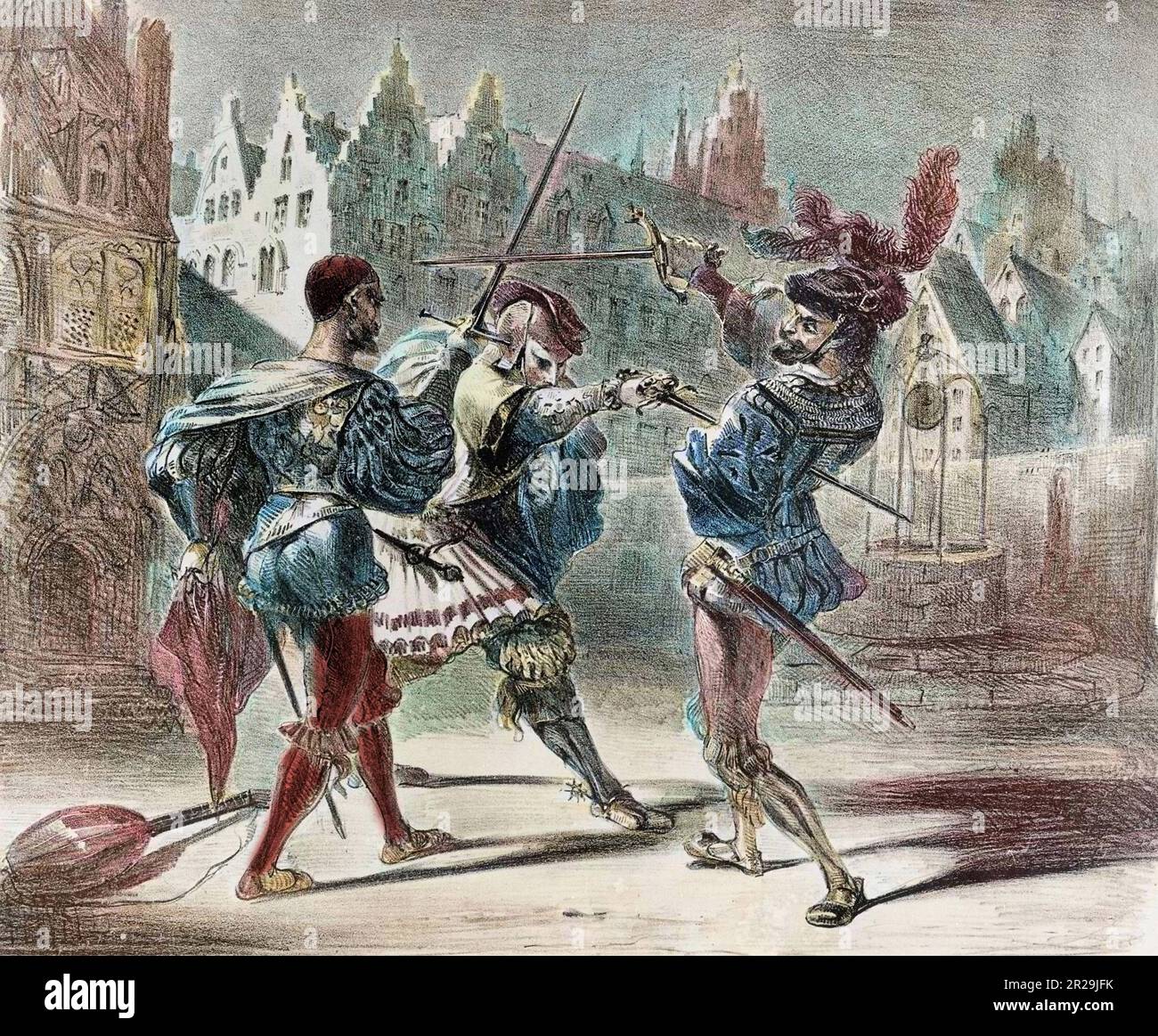 Le duel de Faust et Valentin - Faust tragedie de M. de Goethe, traduite ...