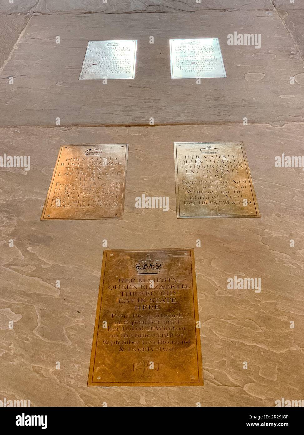 Westminster, London, UK. 17th May, 2023. A memorial plate that marks ...