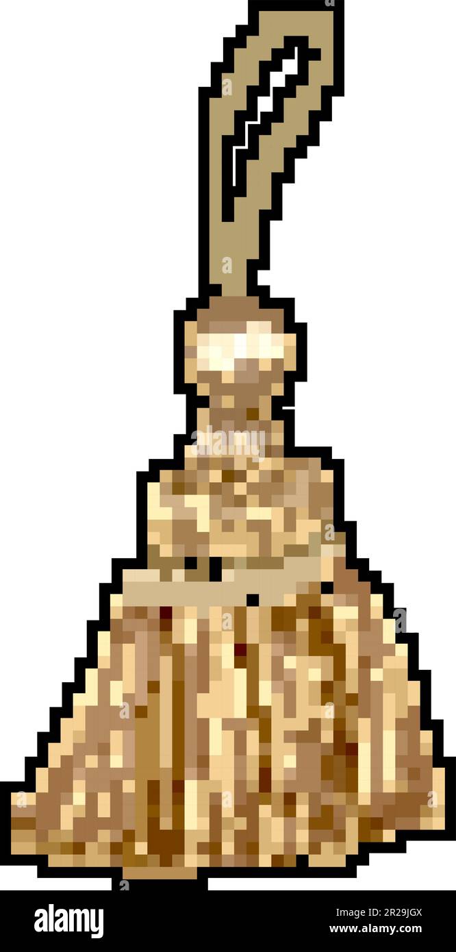 gold tassel rope game pixel art vector illustration Stock Vector Image ...