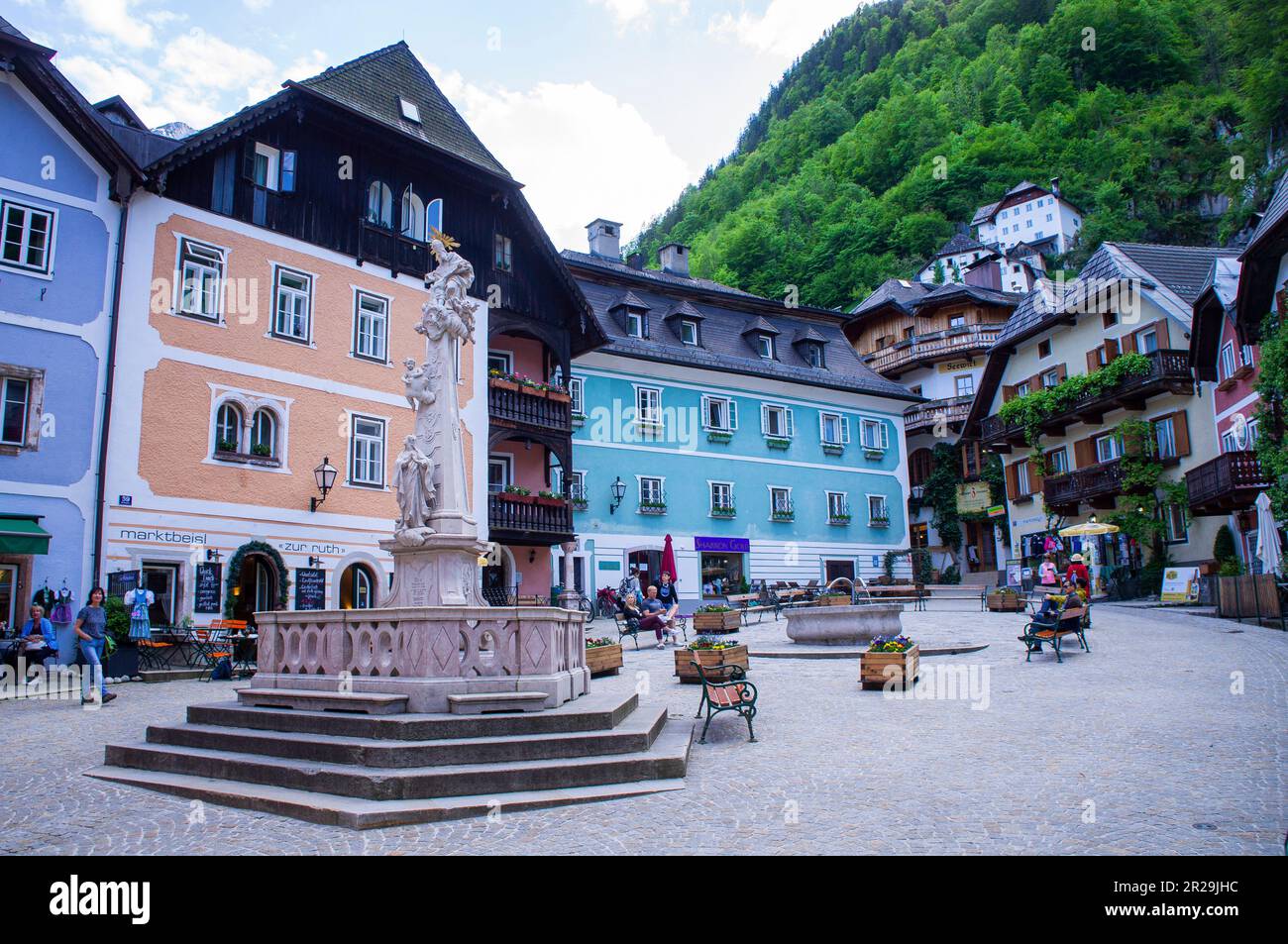 The Trinity column in Hallstatt, May 24, 2019. (CTK Photo/Libor Sojka ...