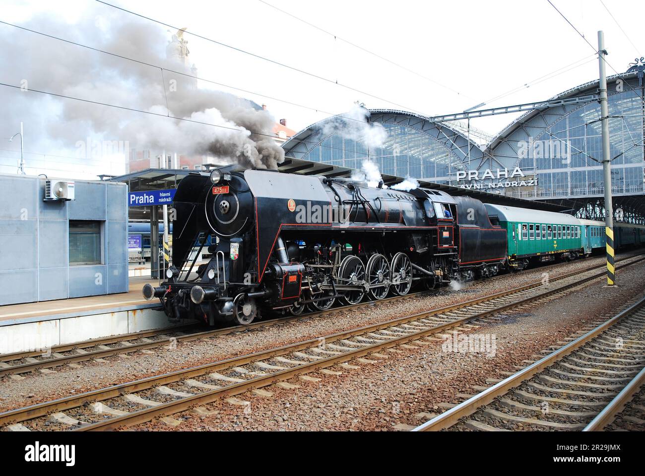 Steam locomotive Skoda 475.179 nickname Slechticna (Noblewoman) in ...