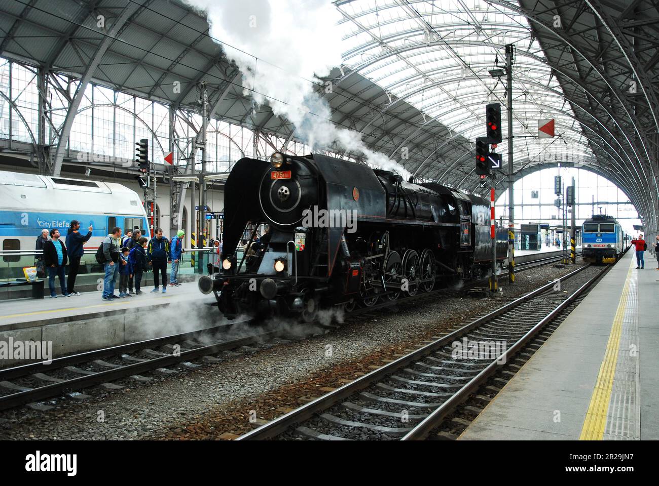 Steam locomotive Skoda 475.179 nickname Slechticna (Noblewoman) in ...
