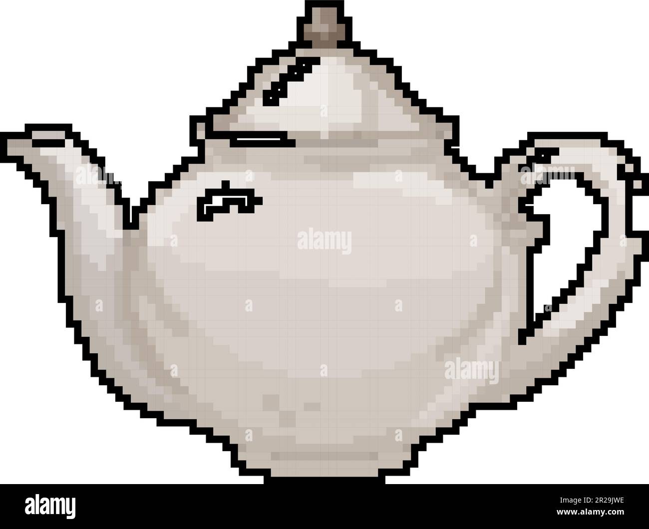 tea teapot tea kettle game pixel art vector illustration Stock Vector ...