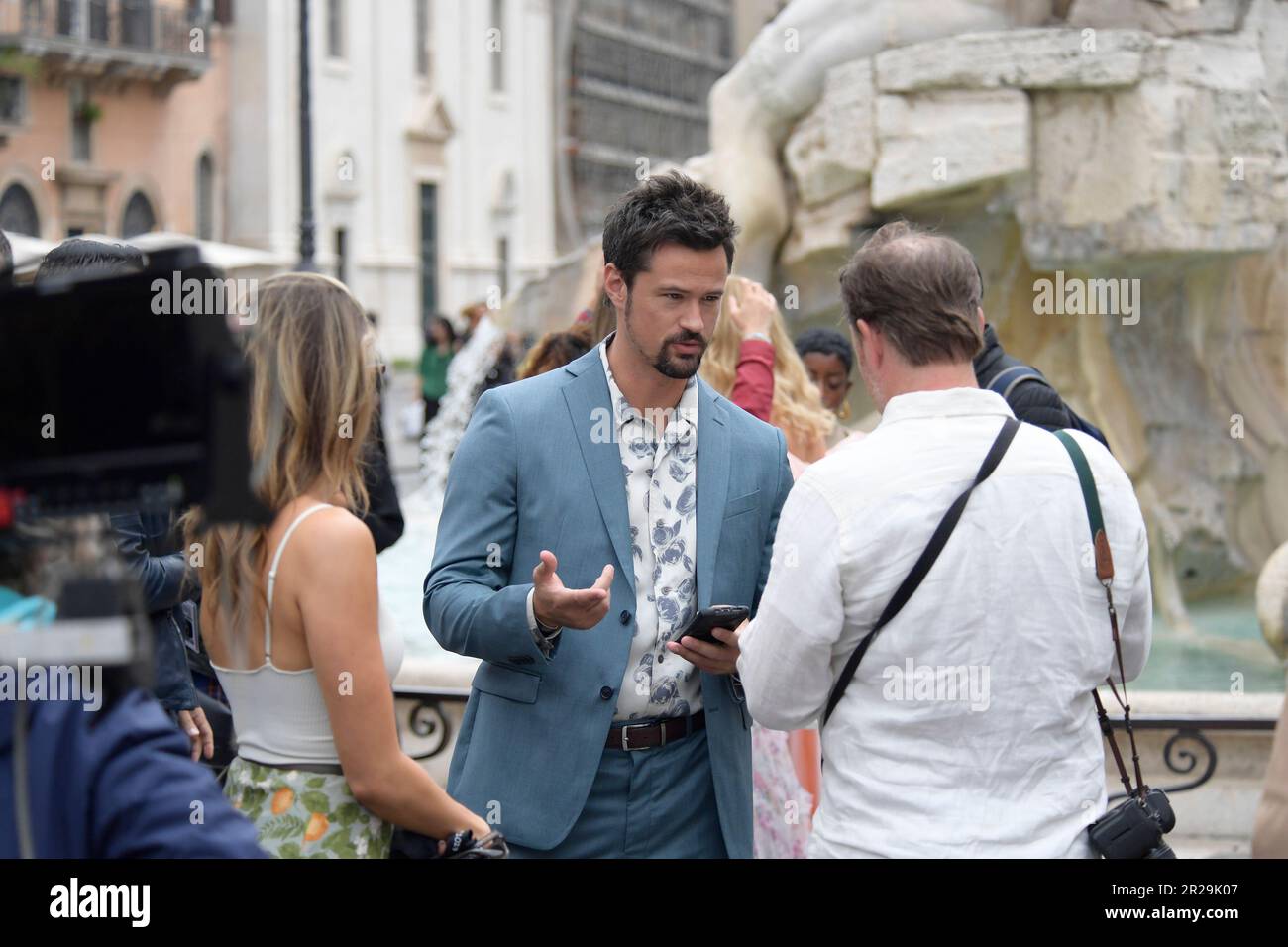 Rome, Italy. 17th May, 2023. Matthew Atkinson attends at the set of ...