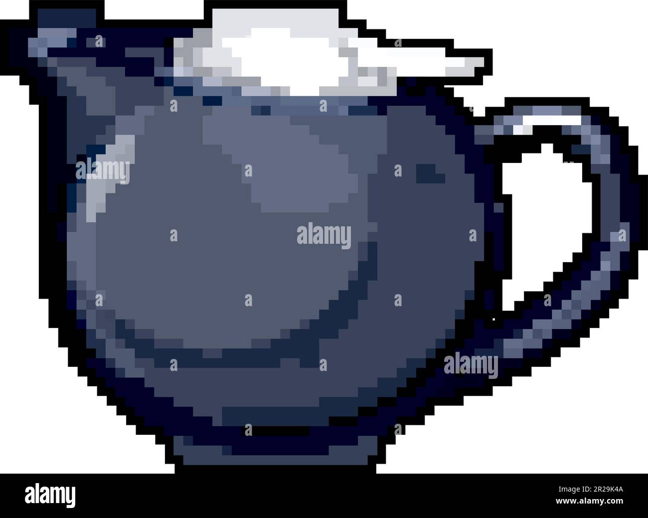 cooking teapot tea kettle game pixel art vector illustration Stock ...