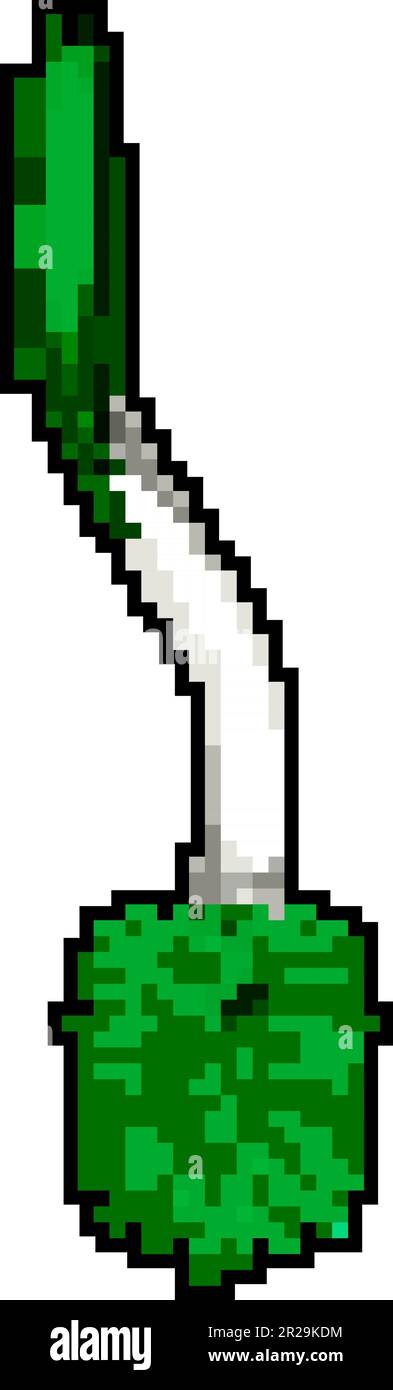 bathroom toilet brush game pixel art vector illustration Stock Vector ...