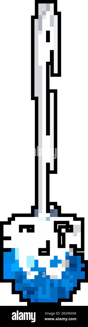 wc toilet brush game pixel art vector illustration Stock Vector Image ...