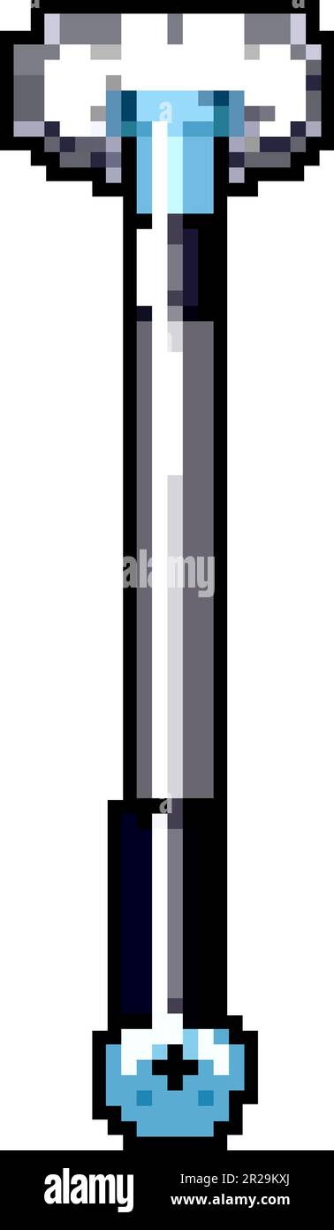 cleaner toilet brush game pixel art vector illustration Stock Vector ...