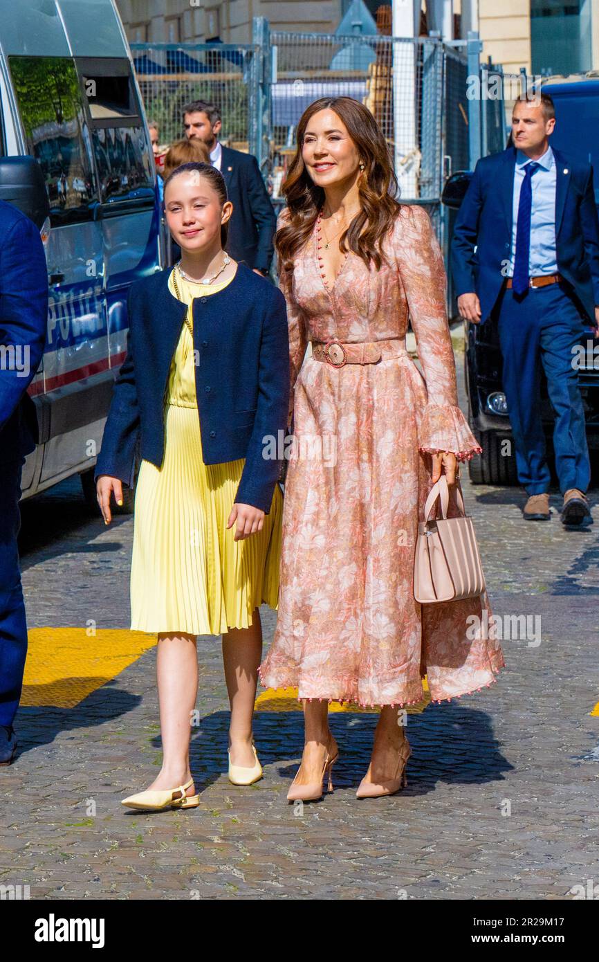 Paris, France. 18th May, 2023. Crown Princess Mary of Denmark with ...