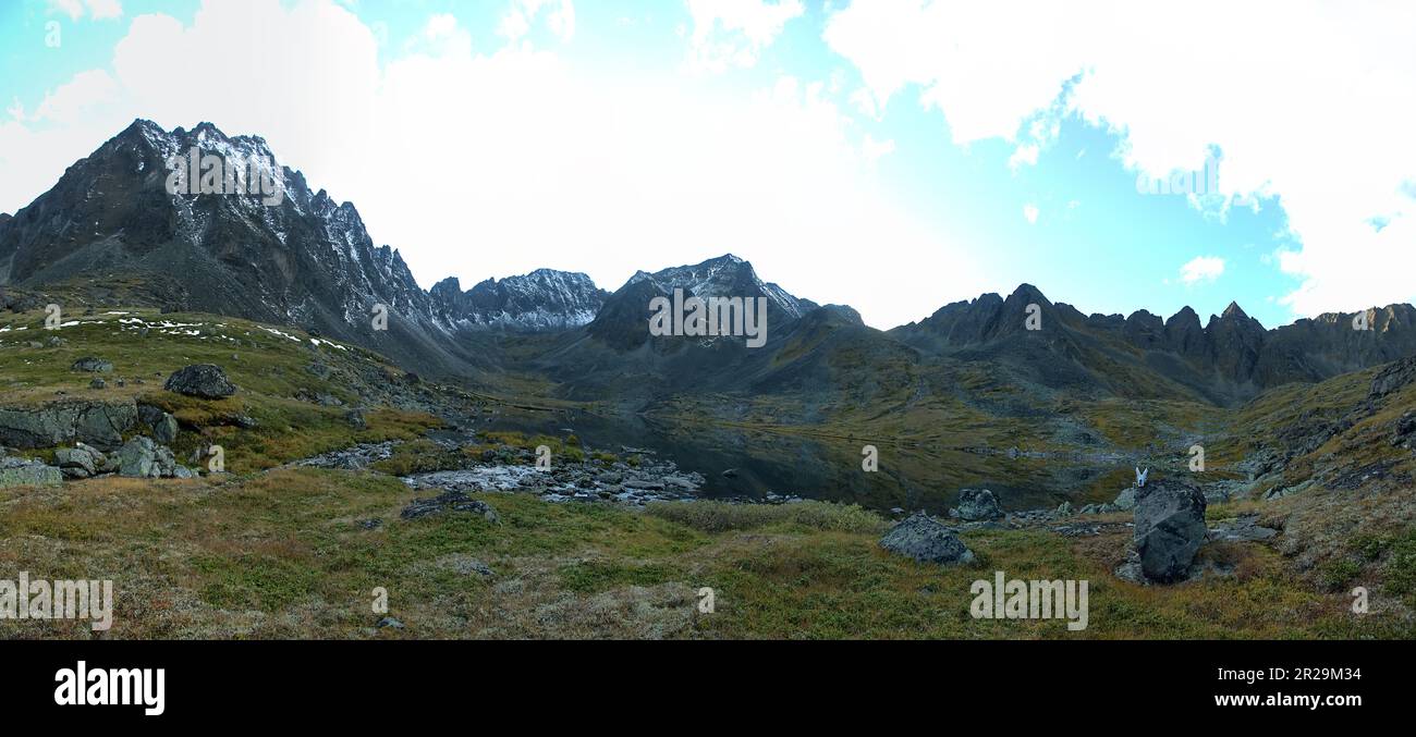 Orography, geology. Old alpine glacier trogs, alpine tundra in the ...