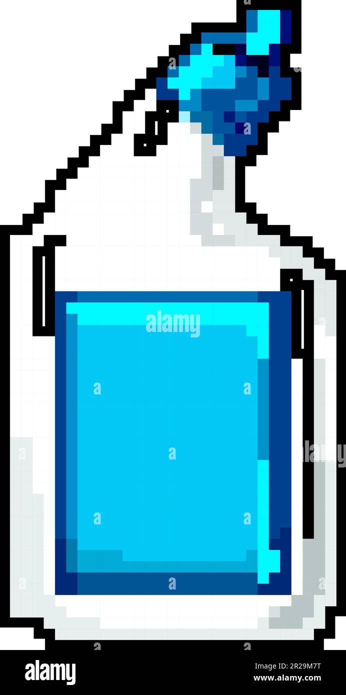 bathroom toilet cleaner game pixel art vector illustration Stock Vector ...