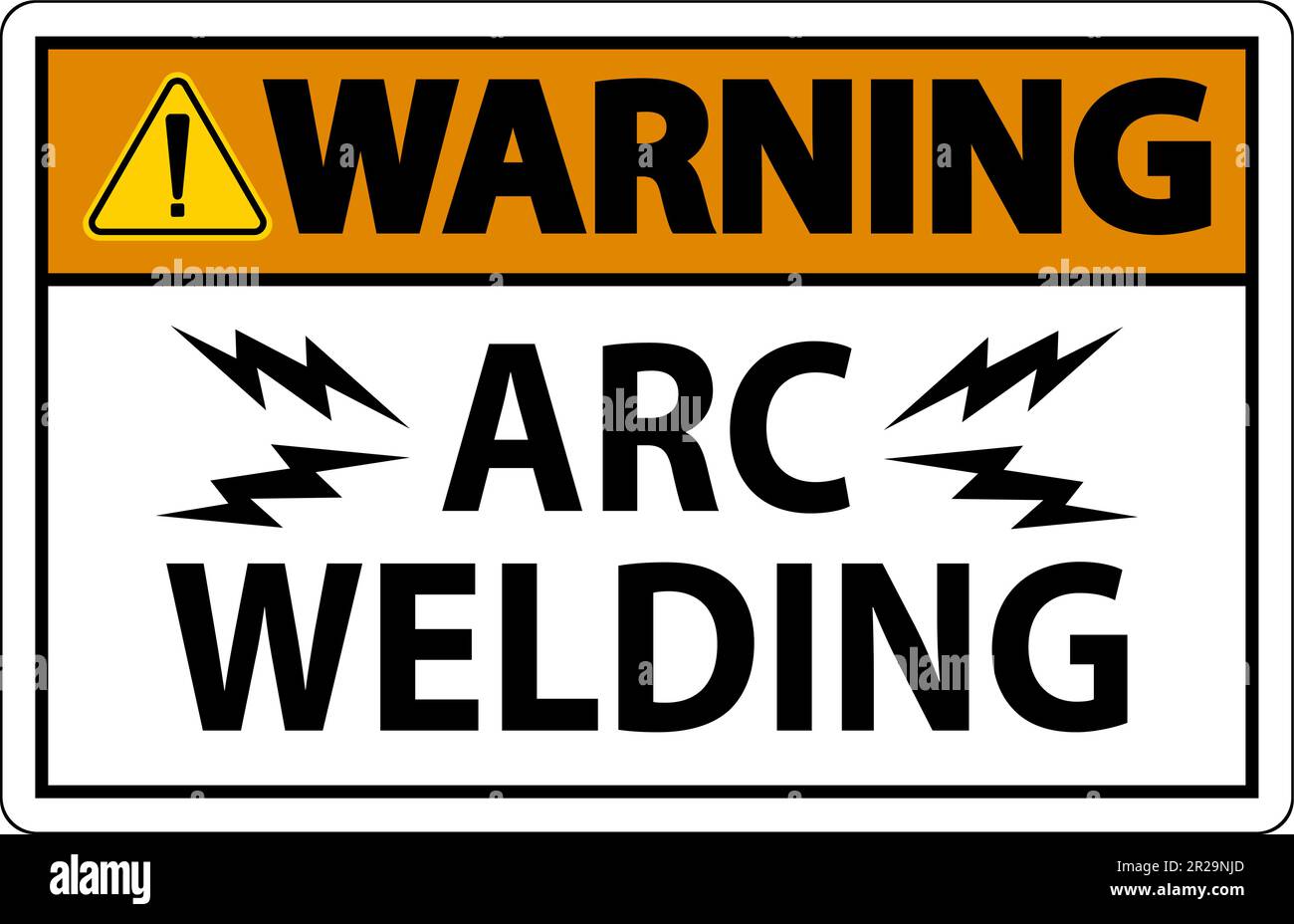 Warning Sign Arc Welding On White Background Stock Vector Image & Art ...