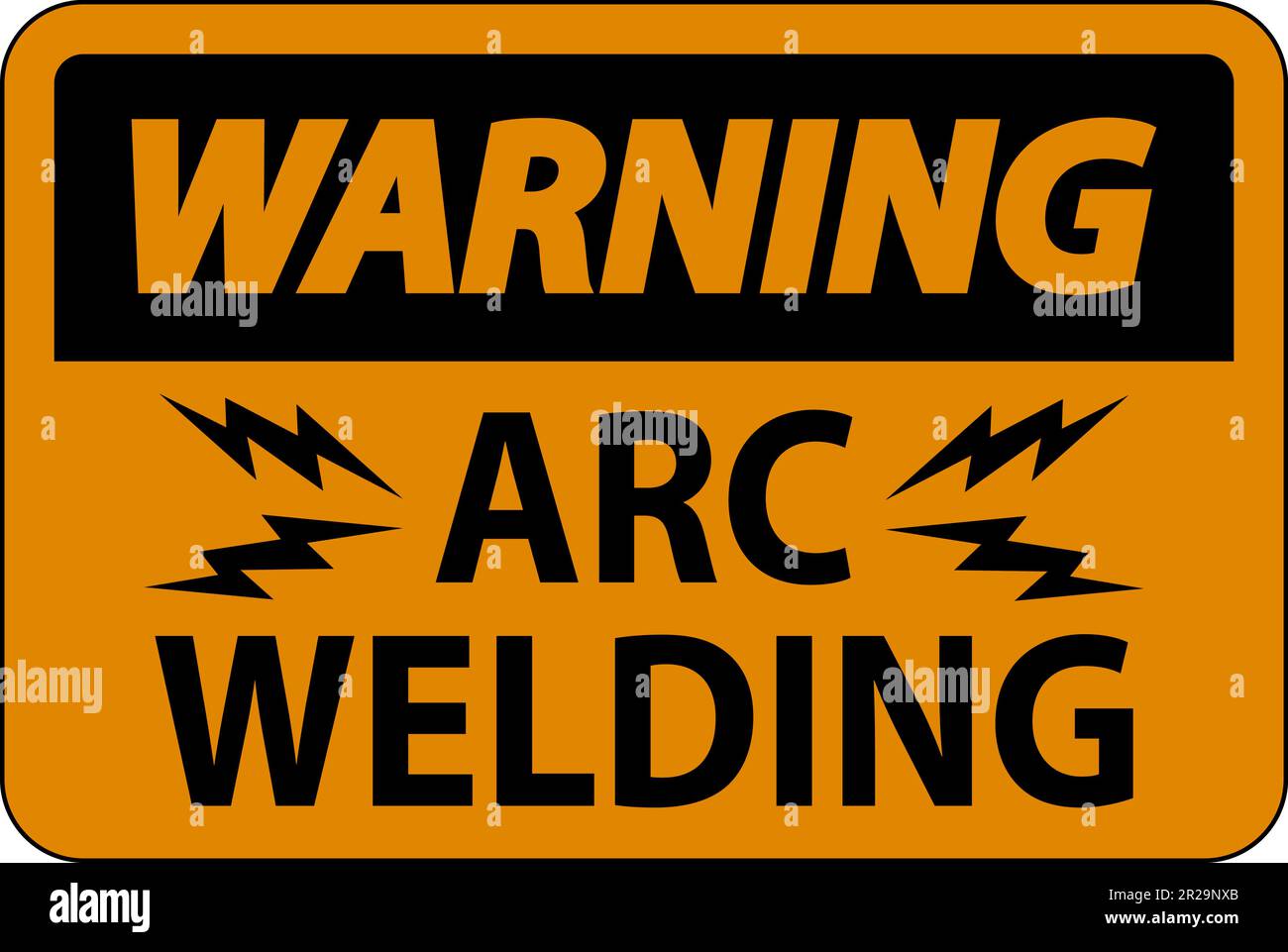 Warning Sign Arc Welding On White Background Stock Vector Image & Art ...