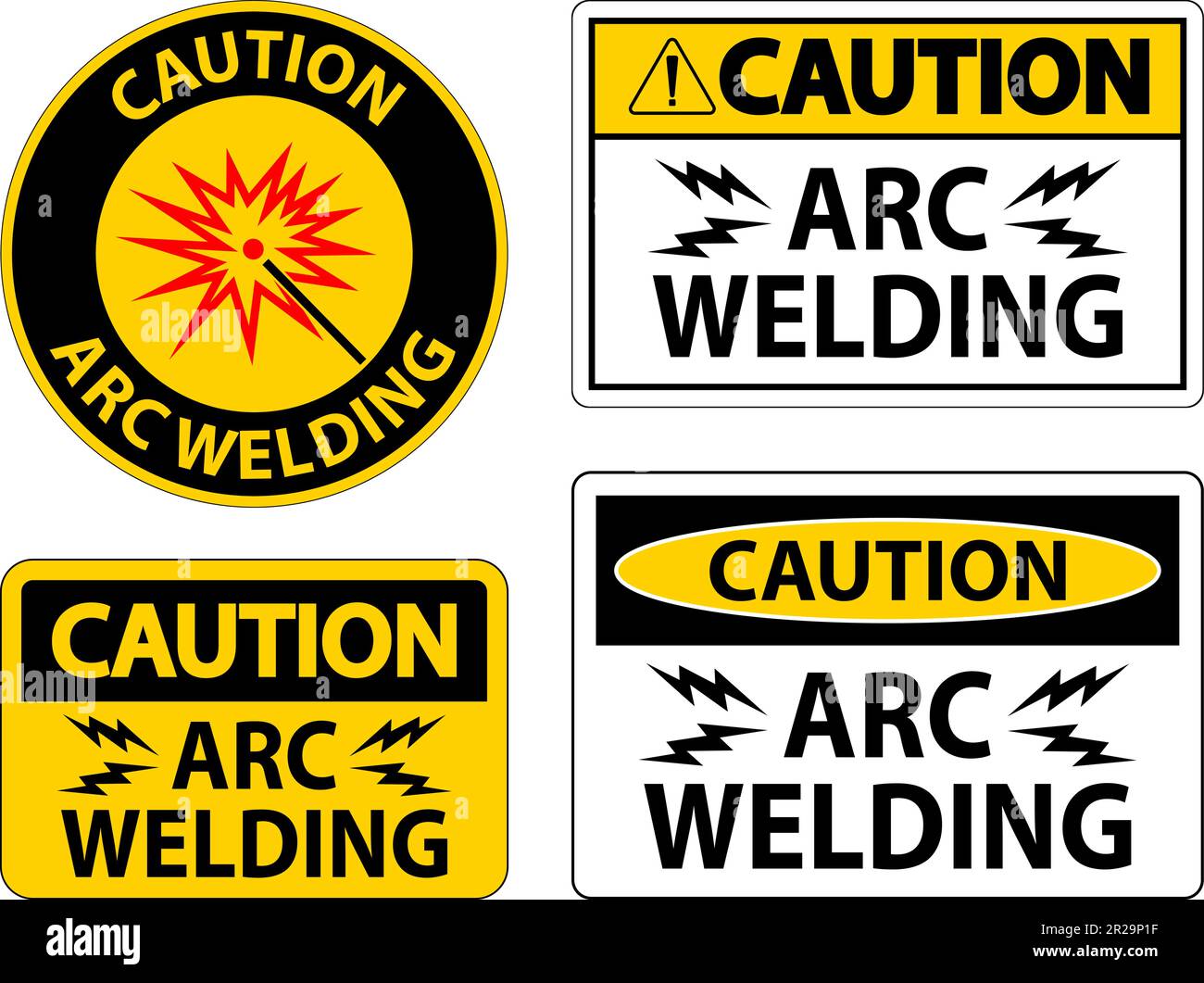Caution do not watch arc symbol sign on white background hi-res stock ...