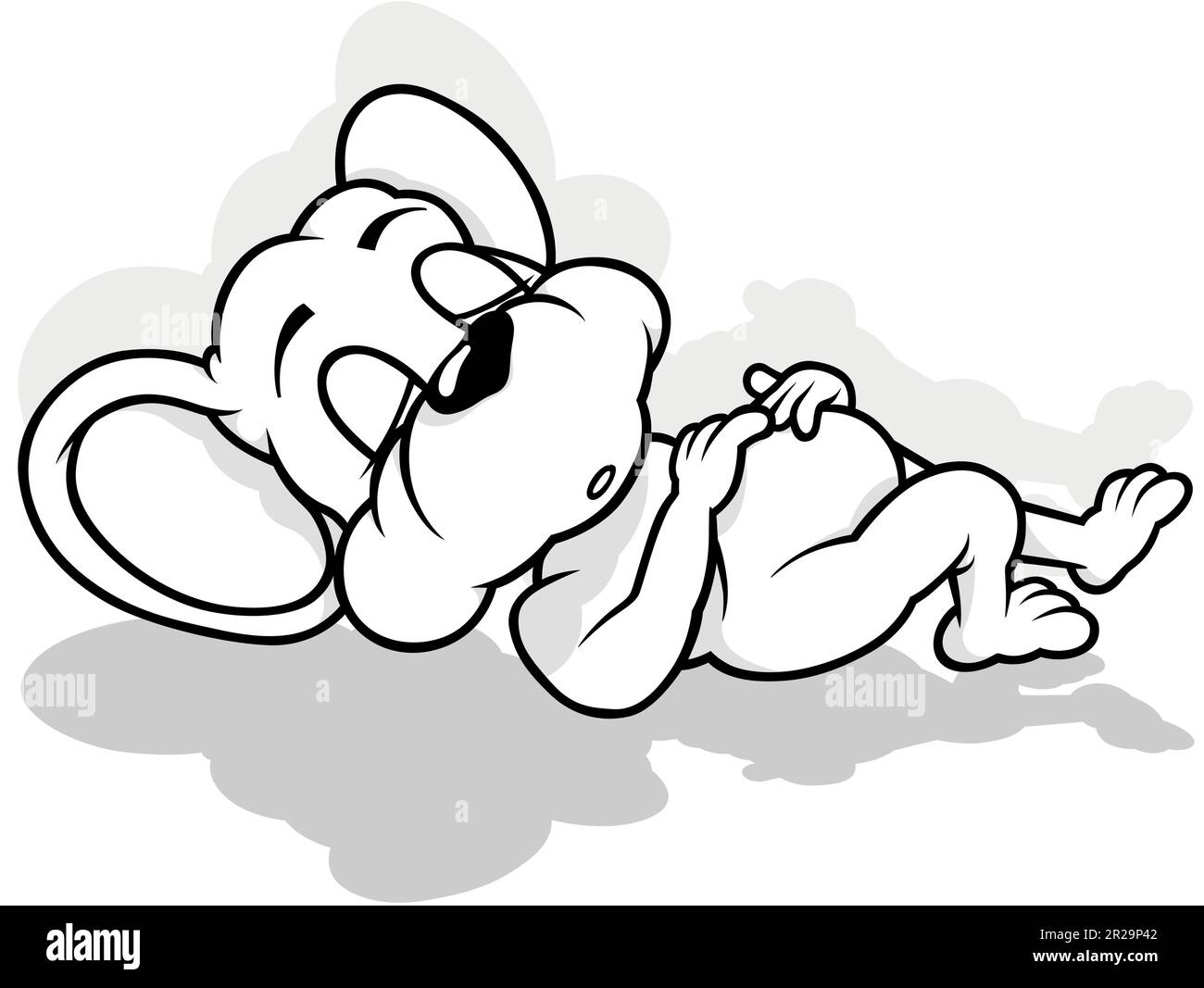 Sleeping Mouse Drawing