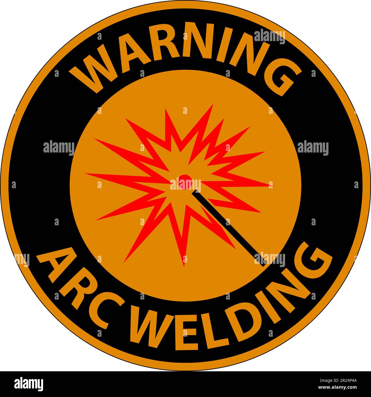 Warning Sign Arc Welding On White Background Stock Vector Image & Art ...