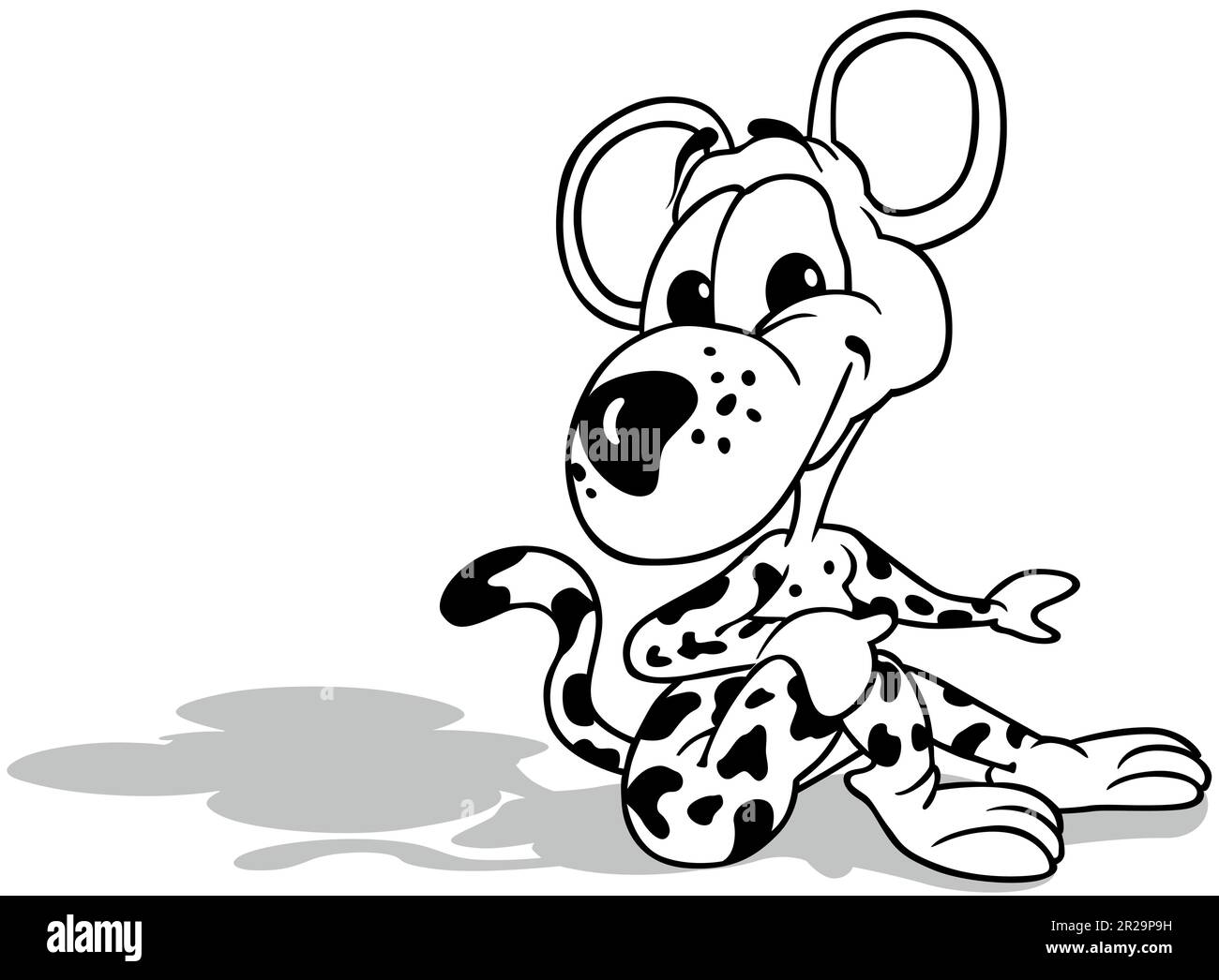 Drawing of a Sitting Leopard Stock Vector Image & Art - Alamy