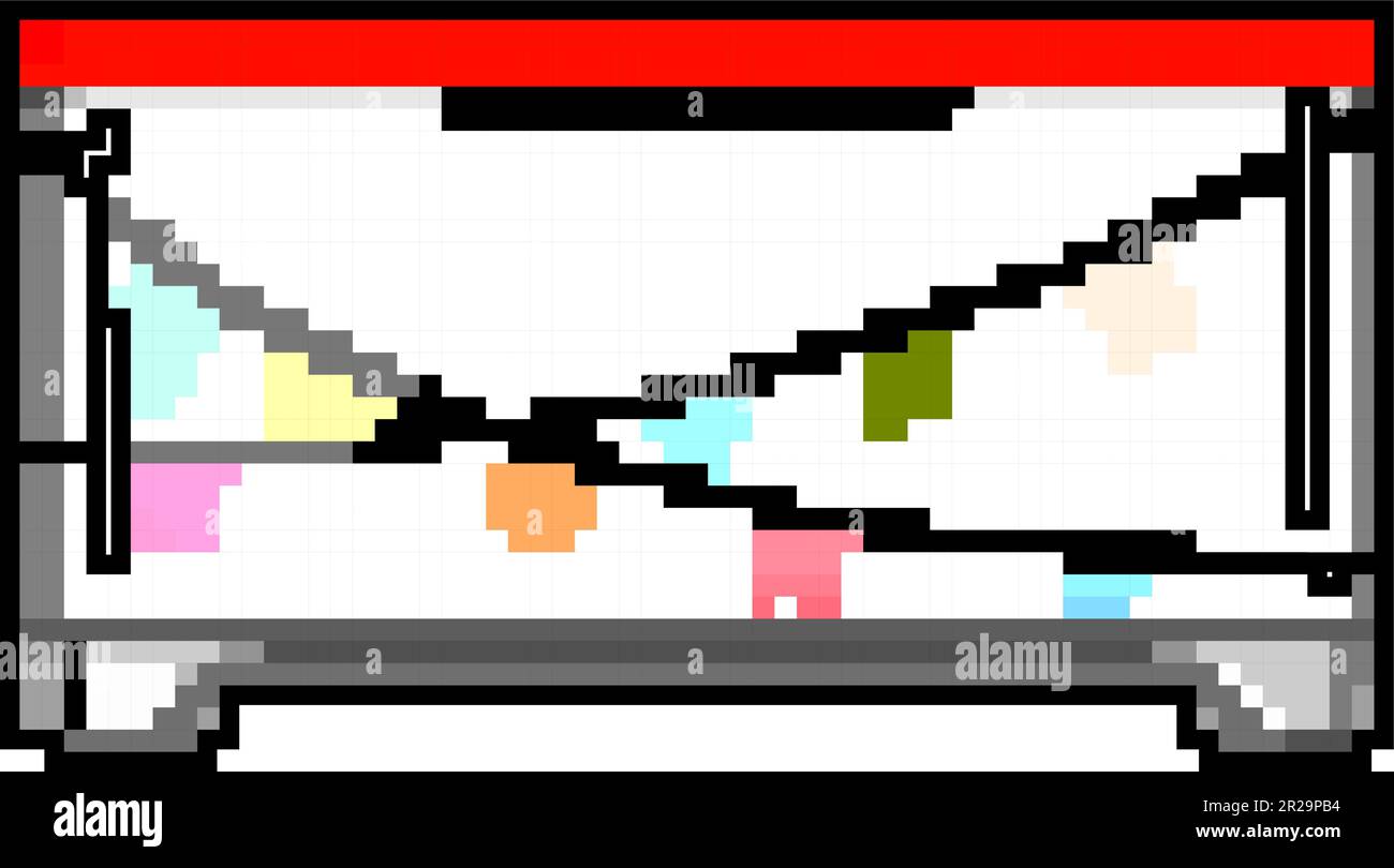 storage toy box game pixel art vector illustration Stock Vector Image ...