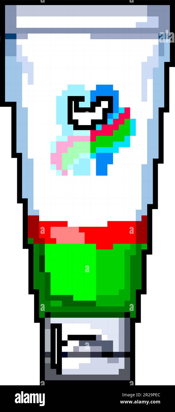 health toothpaste game pixel art vector illustration Stock Vector Image ...