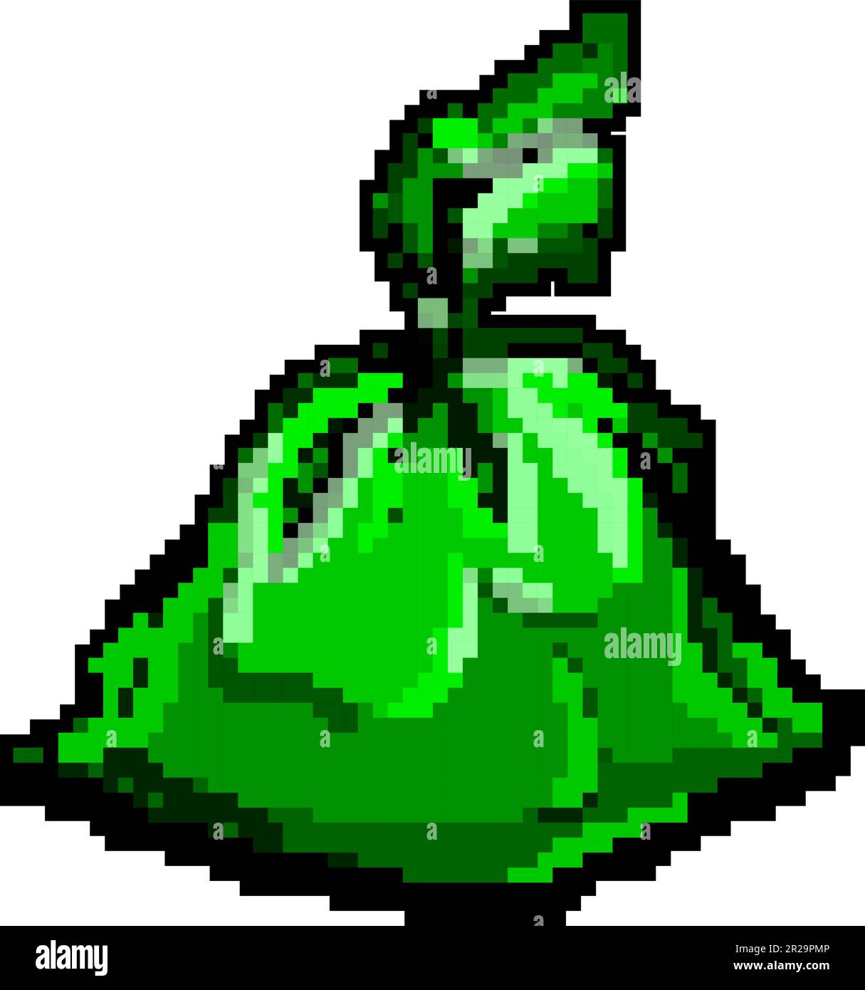 waste trash bag game pixel art vector illustration Stock Vector Image ...