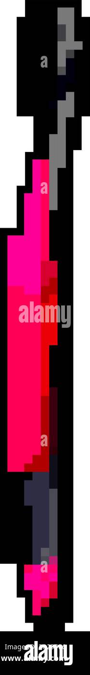 teeth tooth brush game pixel art vector illustration Stock Vector Image ...