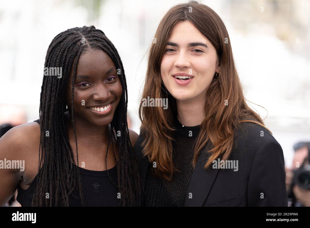 Cannes, France. 18th May, 2023. Suzy Bemba and Lomane de Dietrich ...