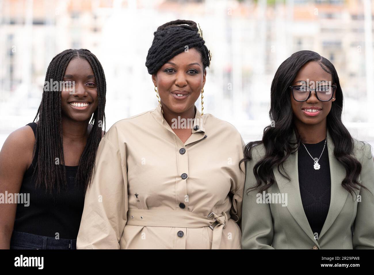 Cannes, France. 18th May, 2023. Suzy Bemba, Aissatou Diallo Sagna and ...
