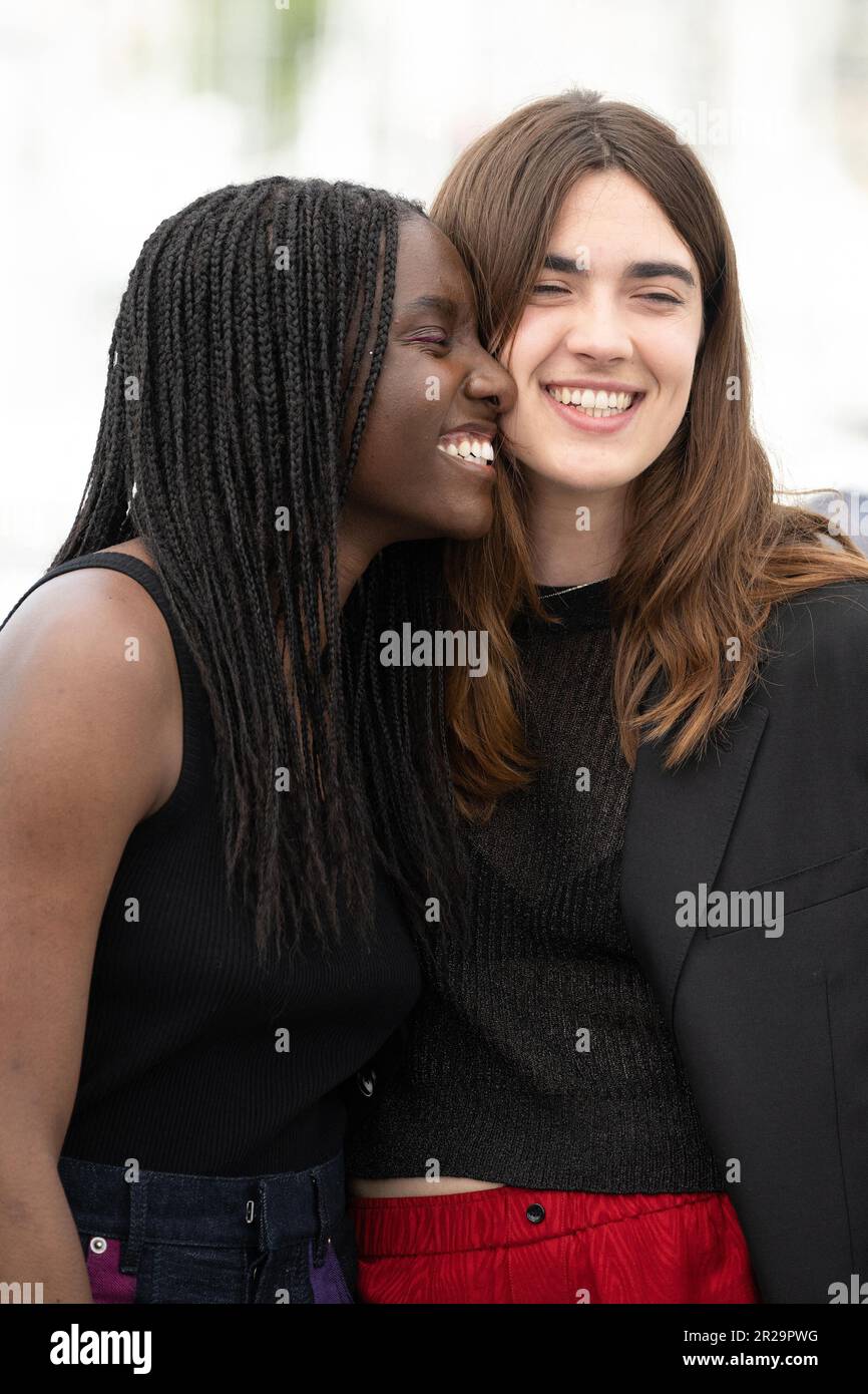 Cannes, France. 18th May, 2023. Suzy Bemba and Lomane de Dietrich ...