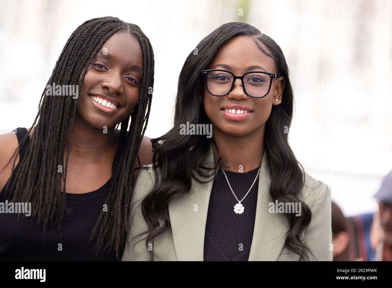 Cannes, France. 18th May, 2023. Suzy Bemba and Esther Gohourou attend ...