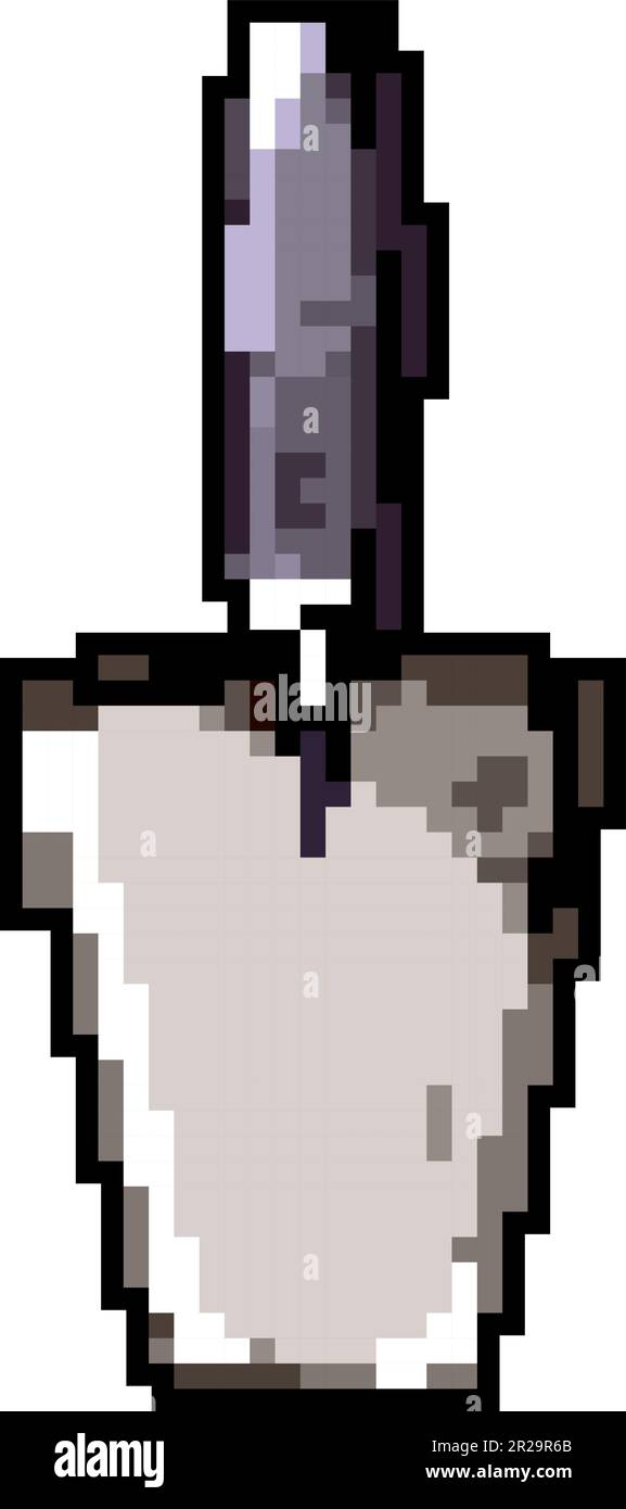 wall trowel cement game pixel art vector illustration Stock Vector ...