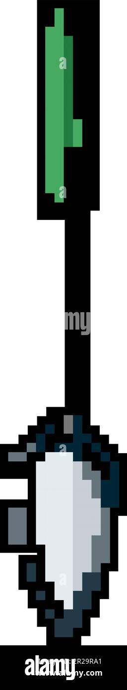 tool trowel cement game pixel art vector illustration Stock Vector ...