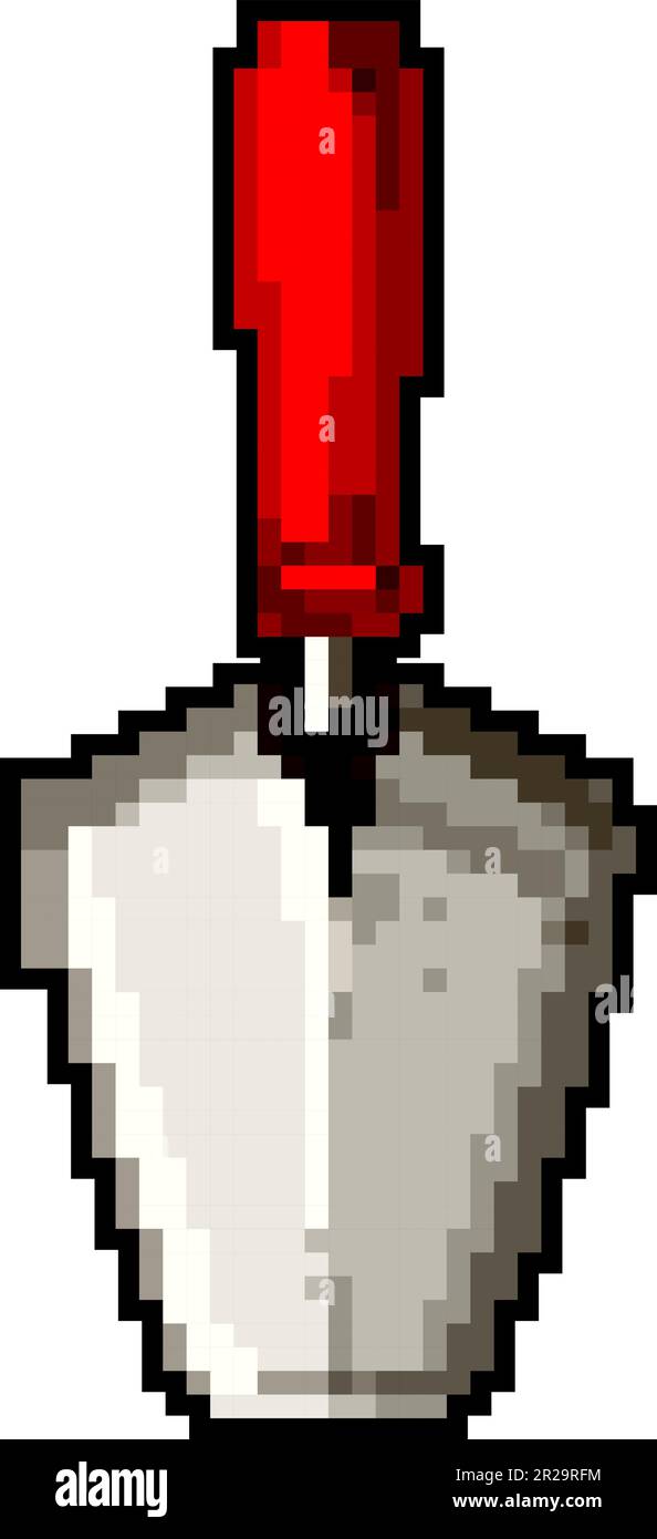 mortar trowel cement game pixel art vector illustration Stock Vector Image & Art - Alamy