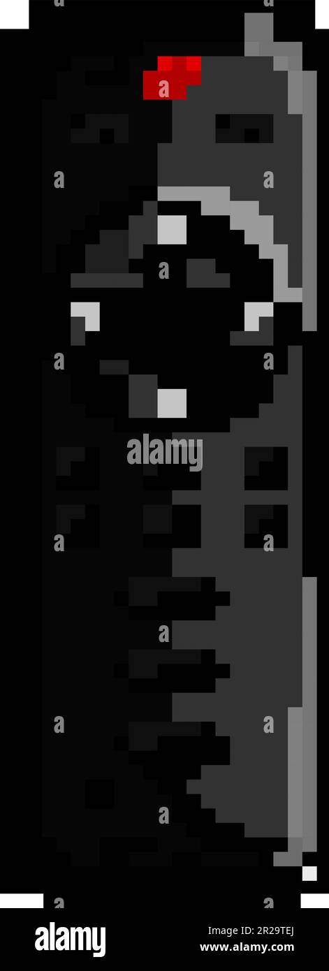 hand tv remote game pixel art vector illustration Stock Vector Image ...