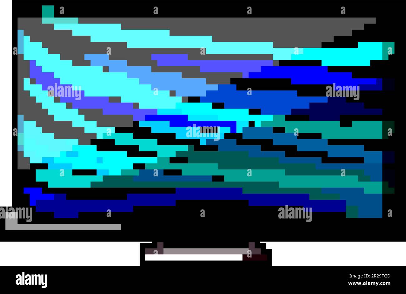 television tv screen game pixel art vector illustration Stock Vector ...