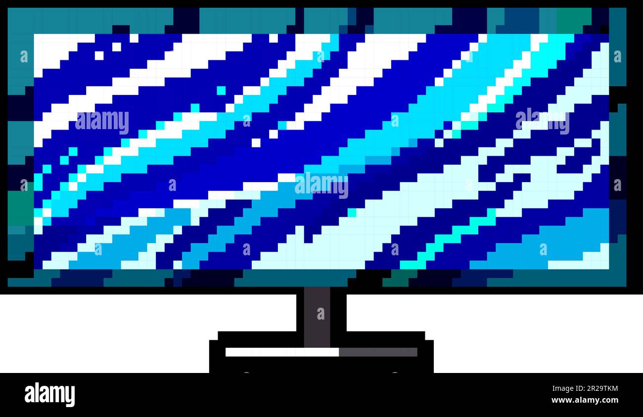 mockup tv screen game pixel art vector illustration Stock Vector Image ...