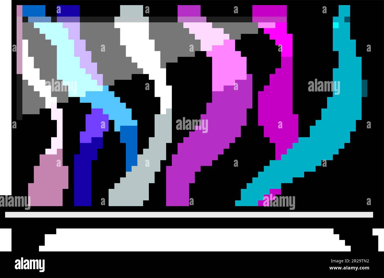video tv screen game pixel art vector illustration Stock Vector Image ...