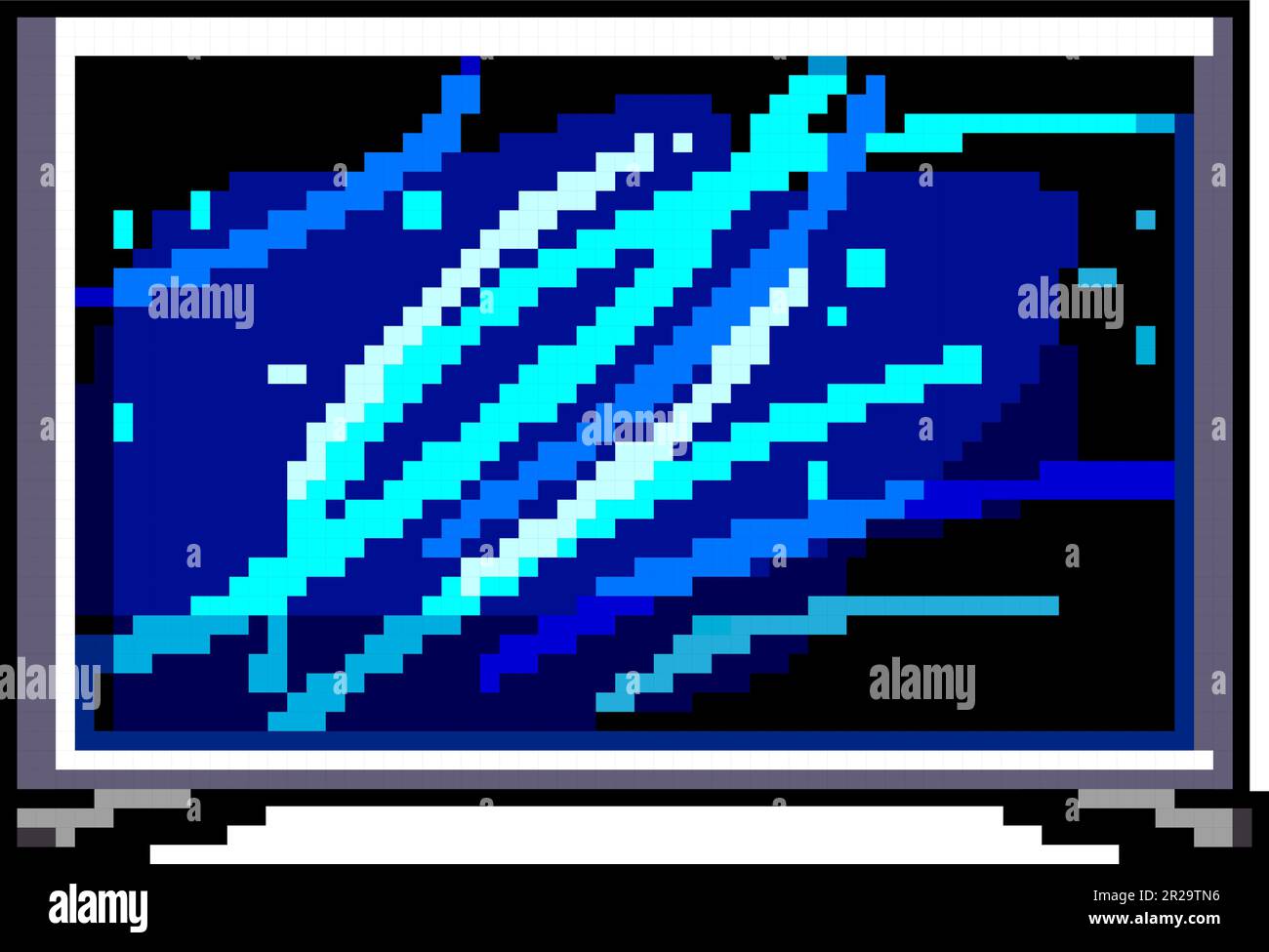 wall tv screen game pixel art vector illustration Stock Vector Image ...