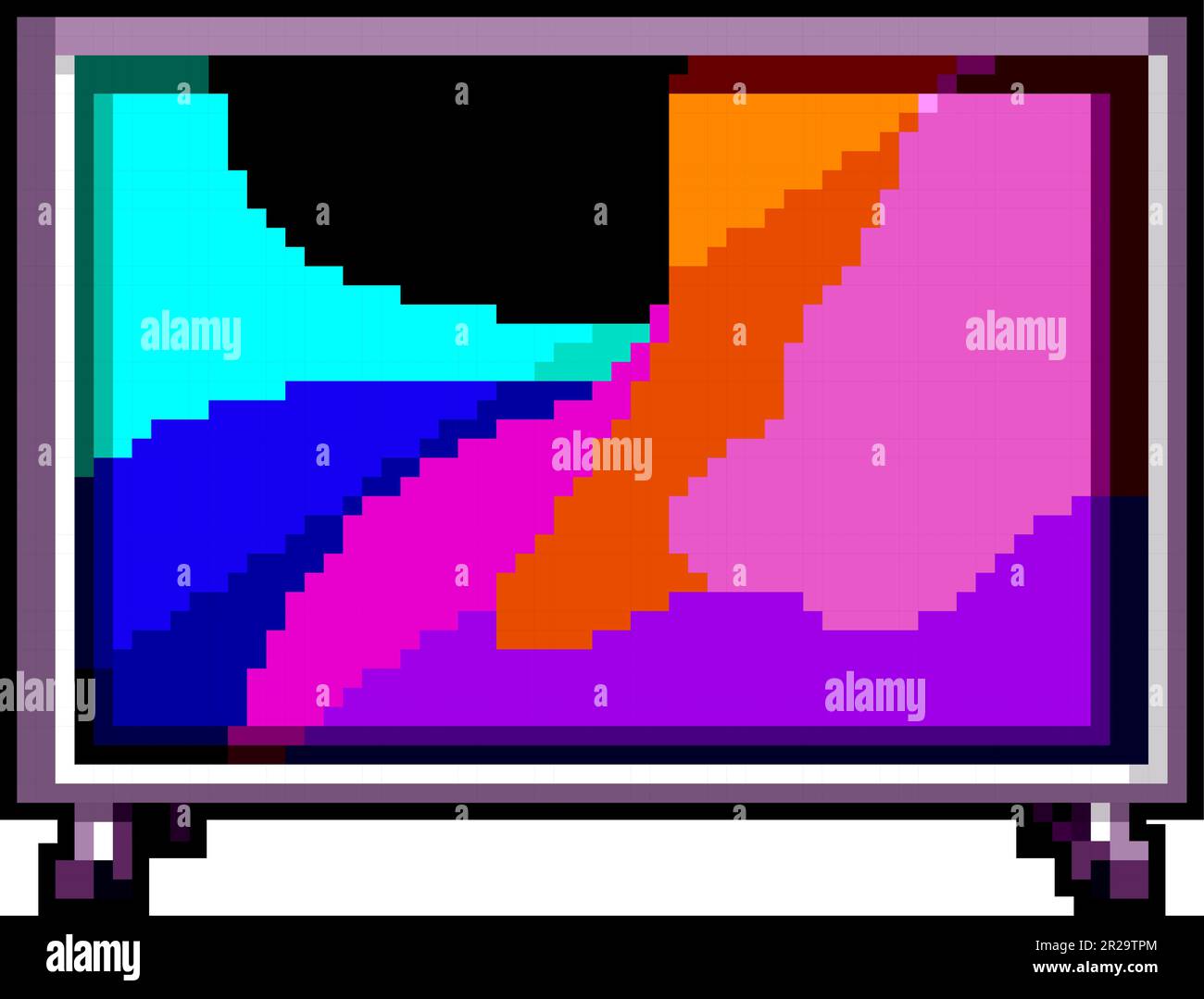 blank tv screen game pixel art vector illustration Stock Vector Image ...