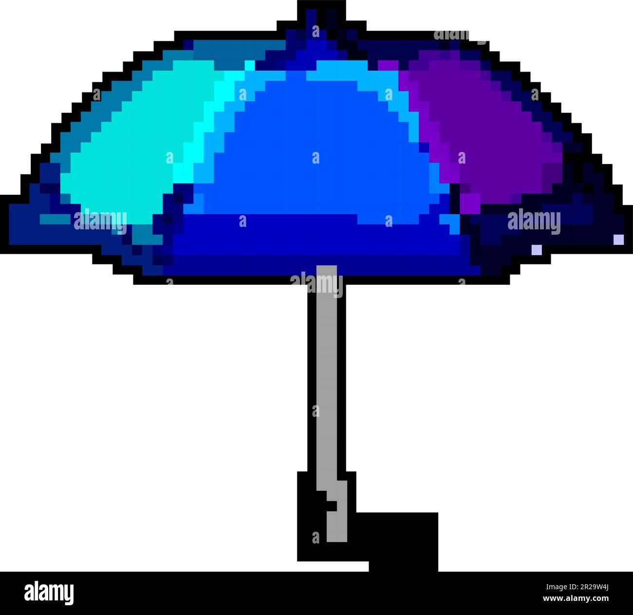 autumn umbrella rain game pixel art vector illustration Stock Vector ...