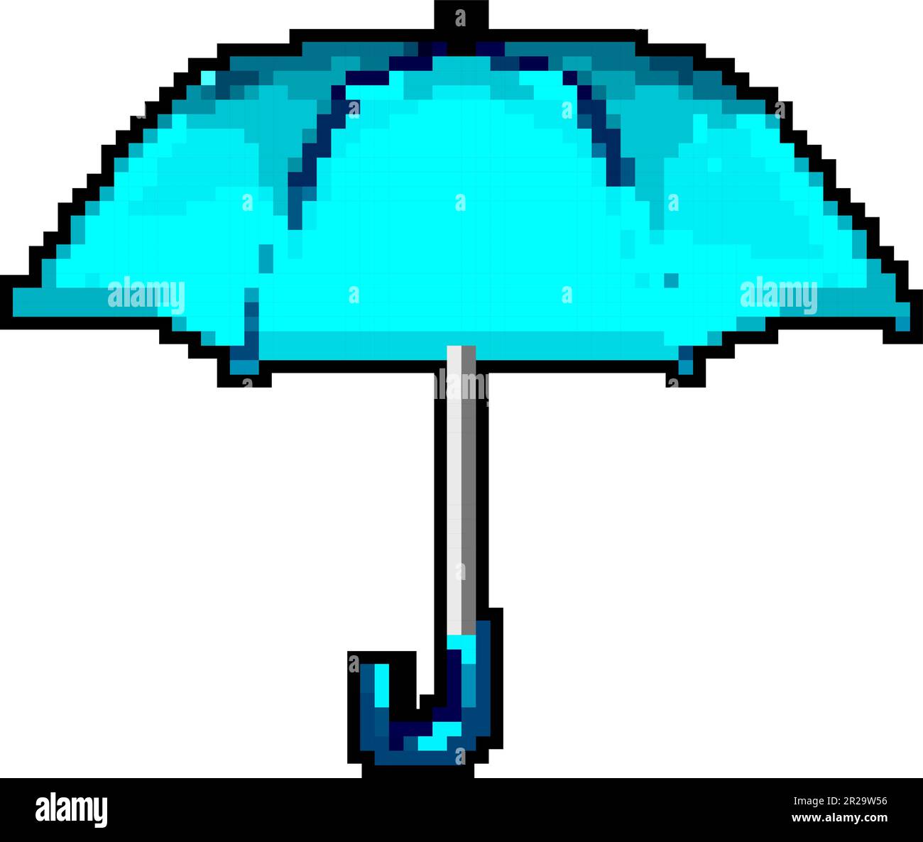 handle umbrella rain game pixel art vector illustration Stock Vector ...