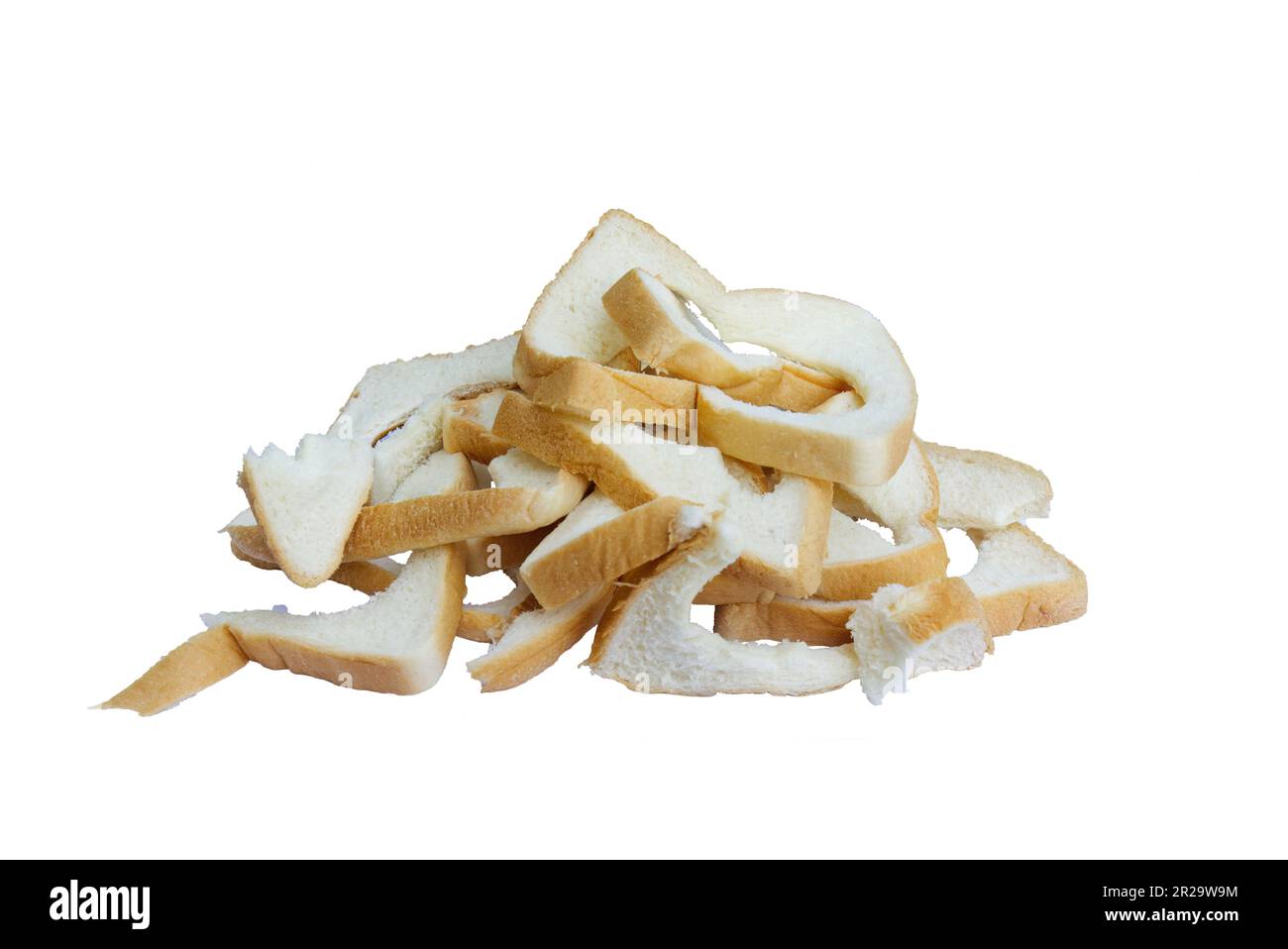 bread crubms white and brown torn to wasted food.edge of bread crubms ...