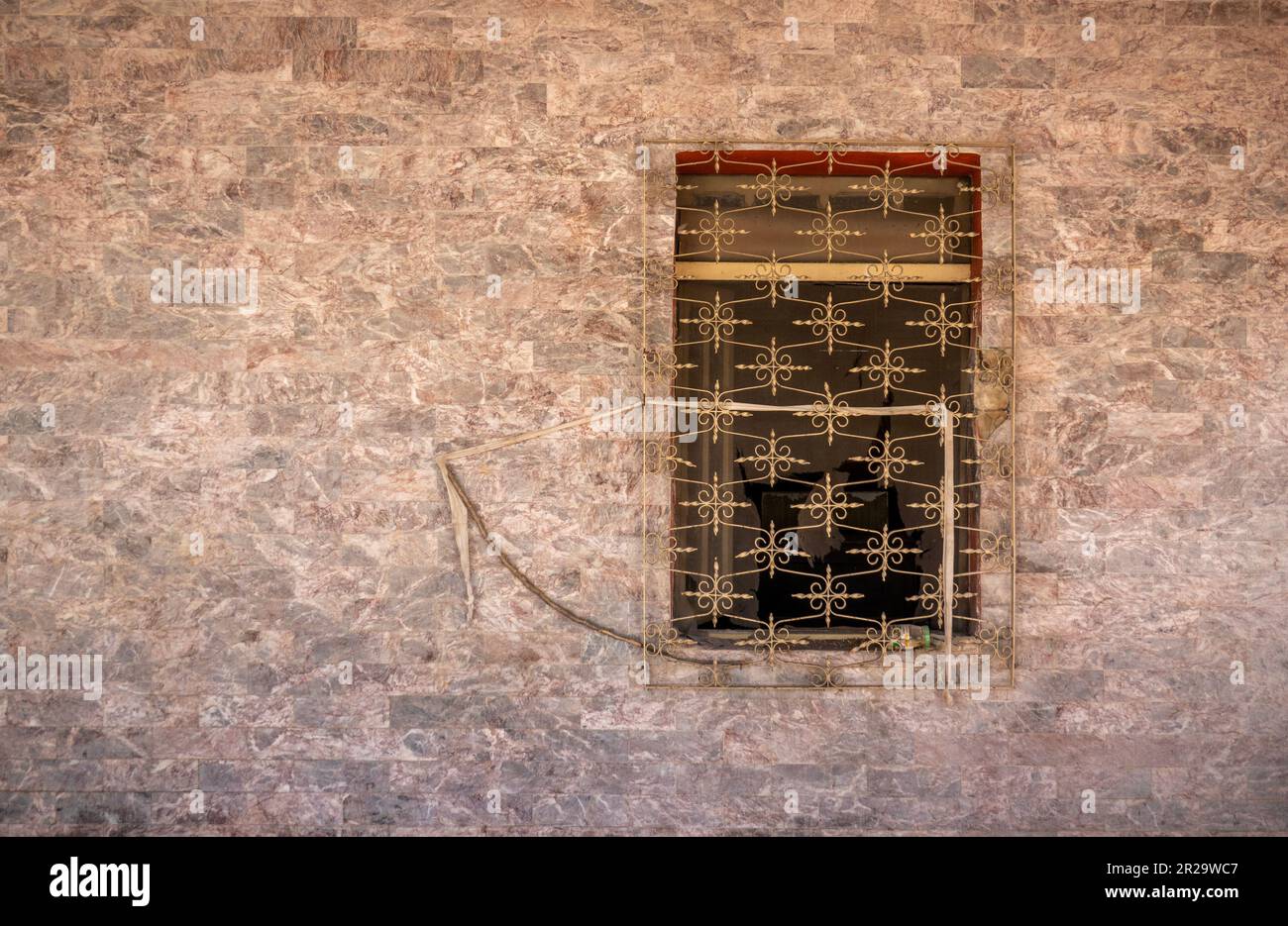 metal security gates on a house window in Merida Yucatan Mexico Stock ...