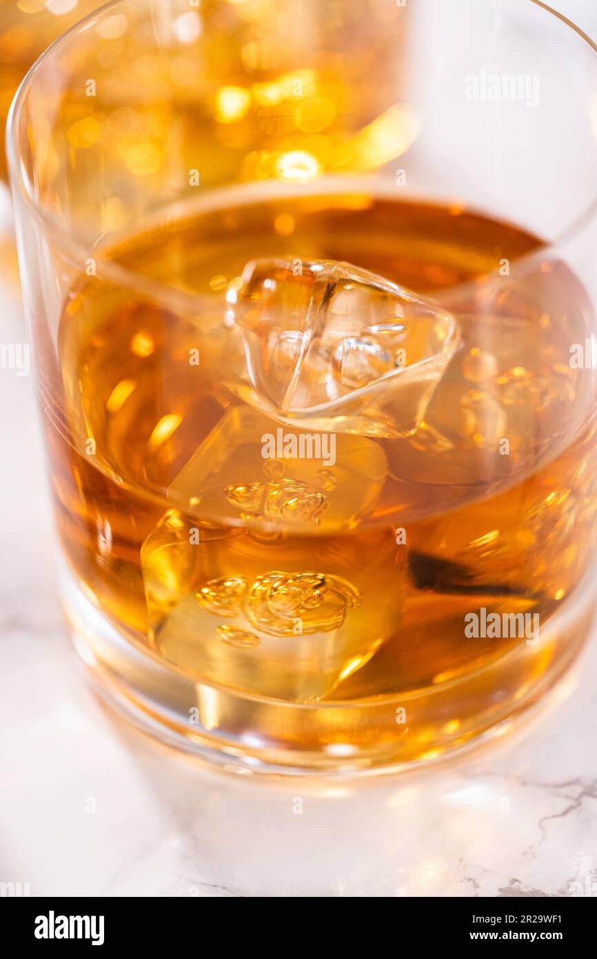 Scotch on the rocks Stock Photo - Alamy