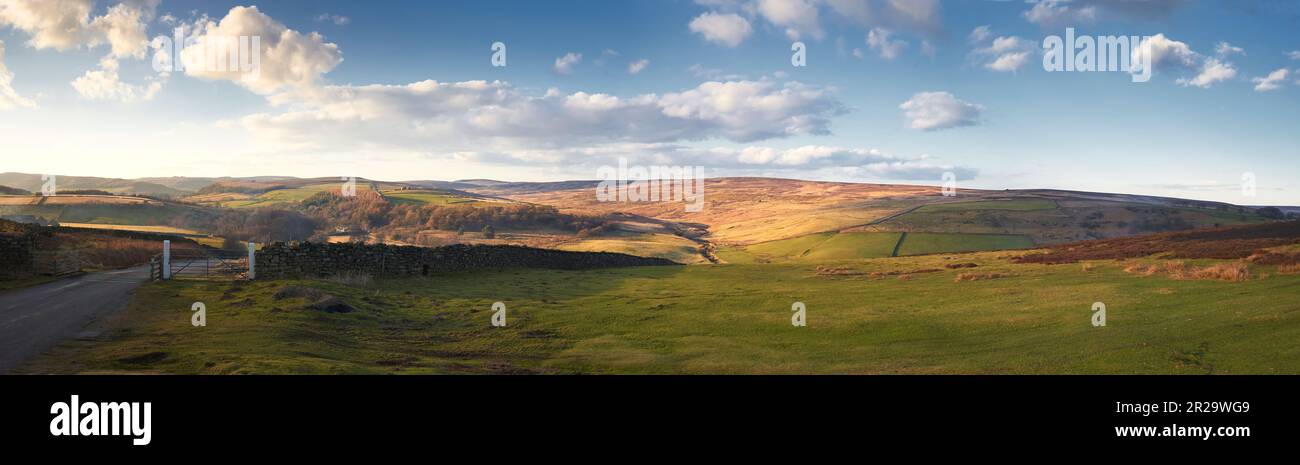North Yorkshire moors Panoramic image Stock Photo - Alamy